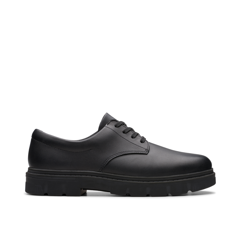 Clarks - Lorcam Loop Y - Black Leather - School Shoes – Robert Carder Shoes
